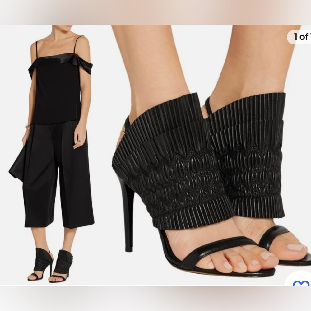 Tabitha Simmons Black Slingback Heels - Gem